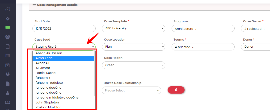 How to assign Case Lead on Case Management Detail Panel – PlanStreet ...