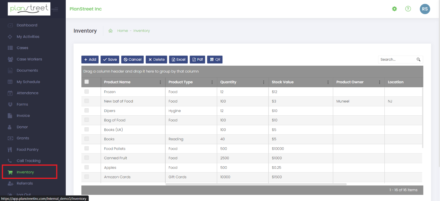 Navigating to Inventory Module – PlanStreet Support Services