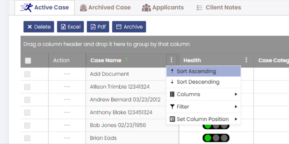 Case Grid column filtering and column reordering – PlanStreet Support ...