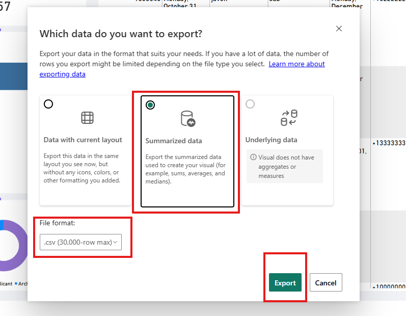 How to Export Data from the Dashboard – PlanStreet Support Services
