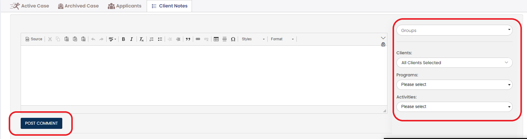 Client Notes - Create Group Notes on Case Grid – PlanStreet Support ...